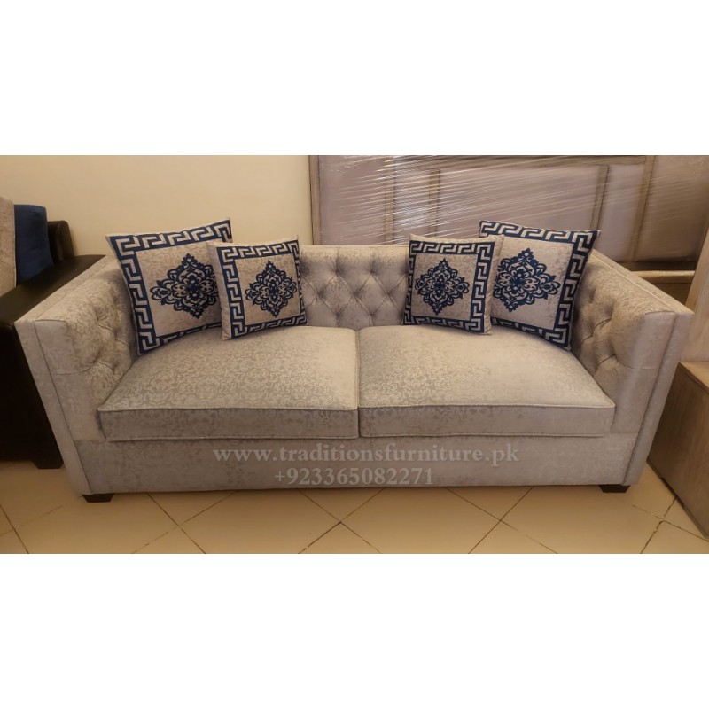 Straight Arm Chesterfield Sofa Set - Traditions Furniture Islamabad